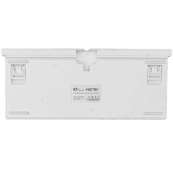 Teclado Gamer Mecânico Akko MG75 75% Branco - Switch Akko Silver V3 Pro ...