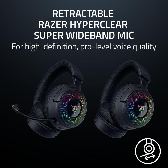 Fone Gamer Sem Fio Razer Kraken V4 HyperSpeed Wireless Chroma RGB fone-gamer-sem-fio-razer-kraken-v4-hyperspeed-wireless-chroma-rgb