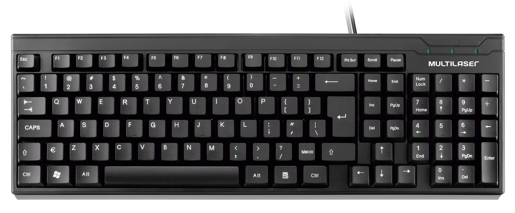 Teclado Multilaser Laser TC193 ABNT Preto USB - Arena Bit - Informática