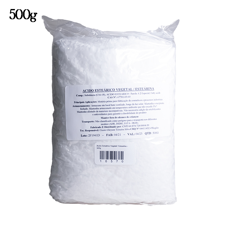 Acido Esteárico Vegetal / Estearina - 500g