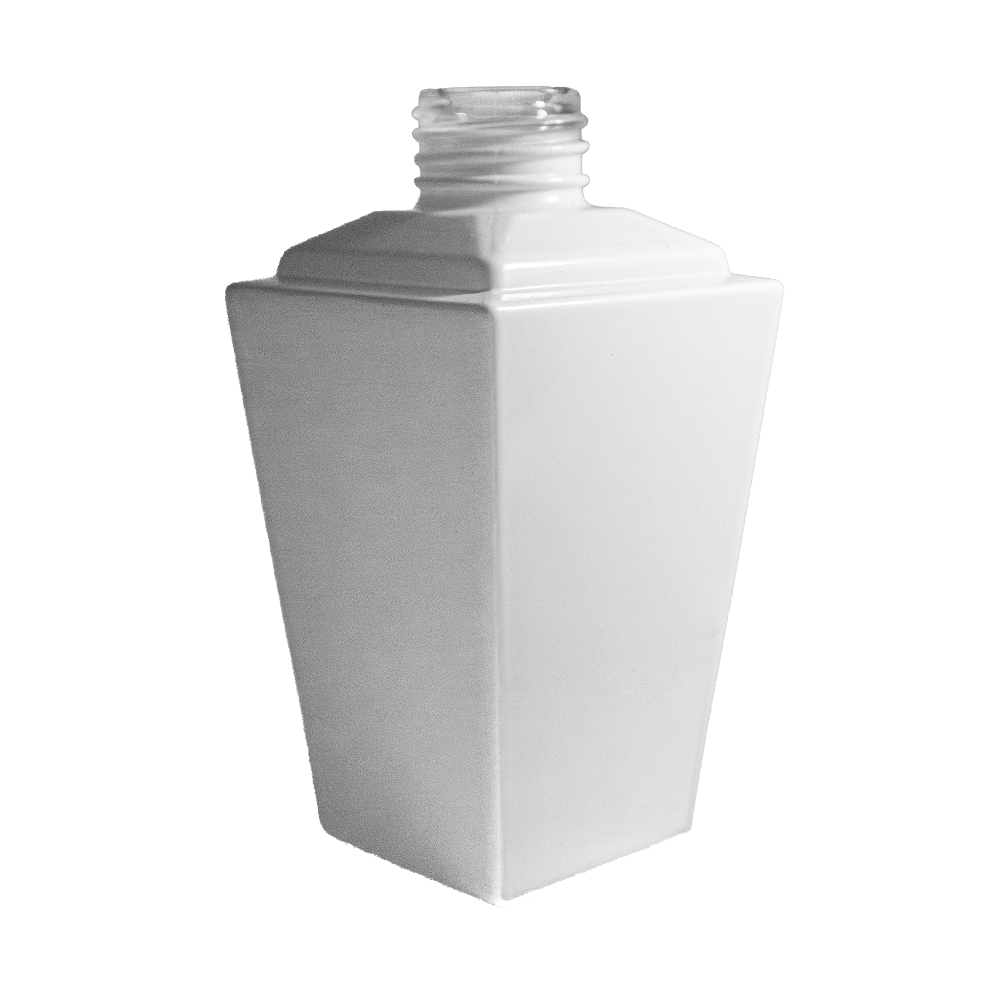 Frasco Vidro Pirâmide 120ml 24/410 - Branco Brilho