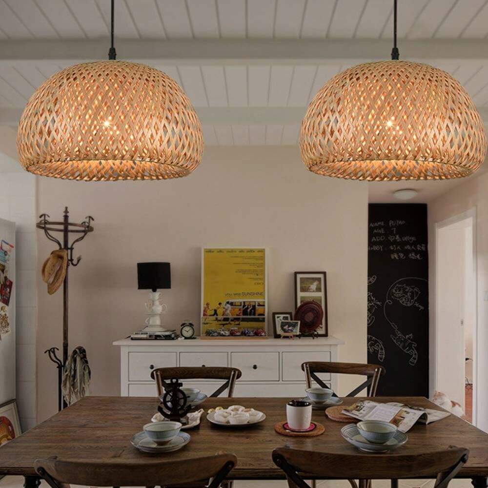Luminária Pendente Bambu e27 MARACAÍPE 46CM