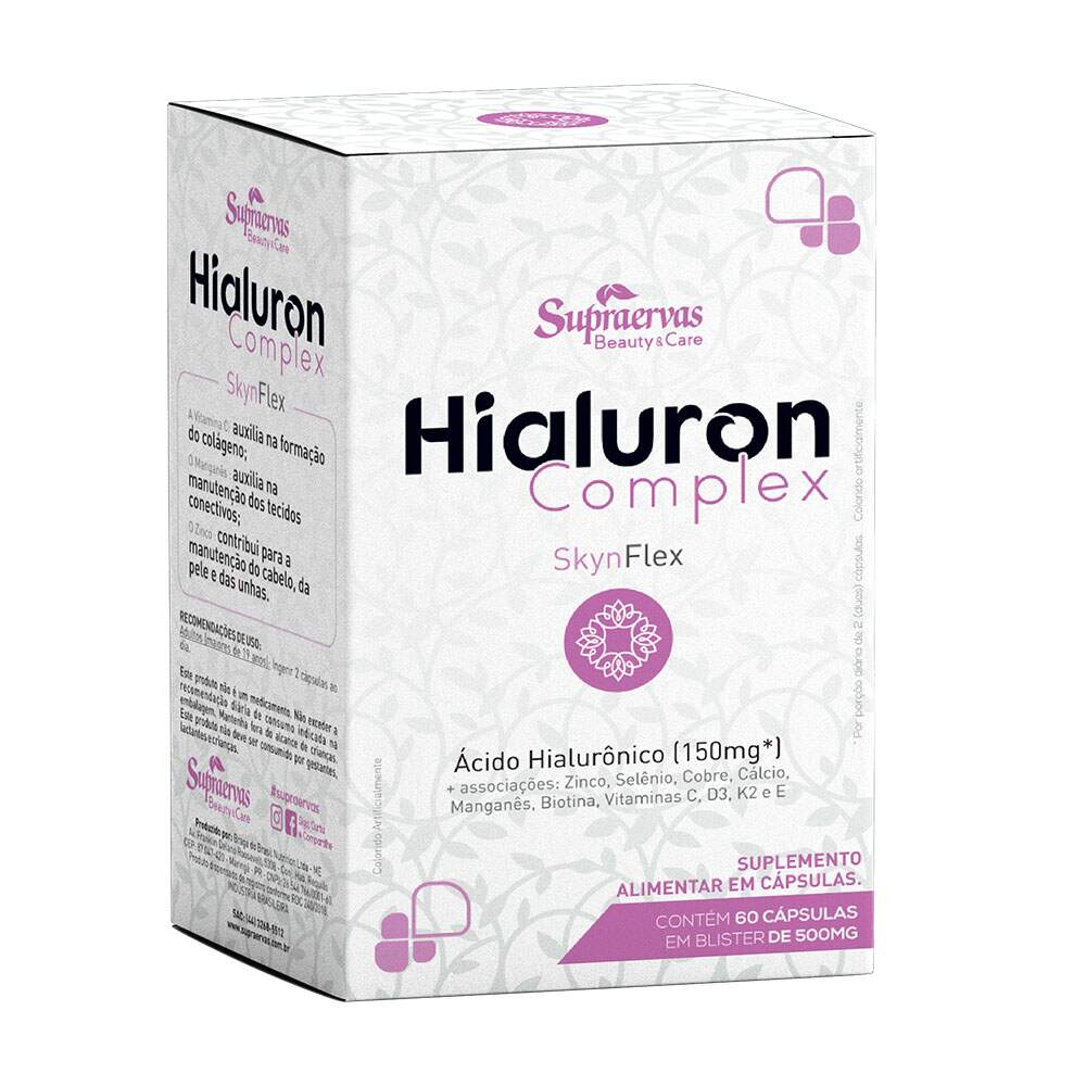 Hialuron Complex (Ácido Hialurônico) Supraervas 60 cápsulas