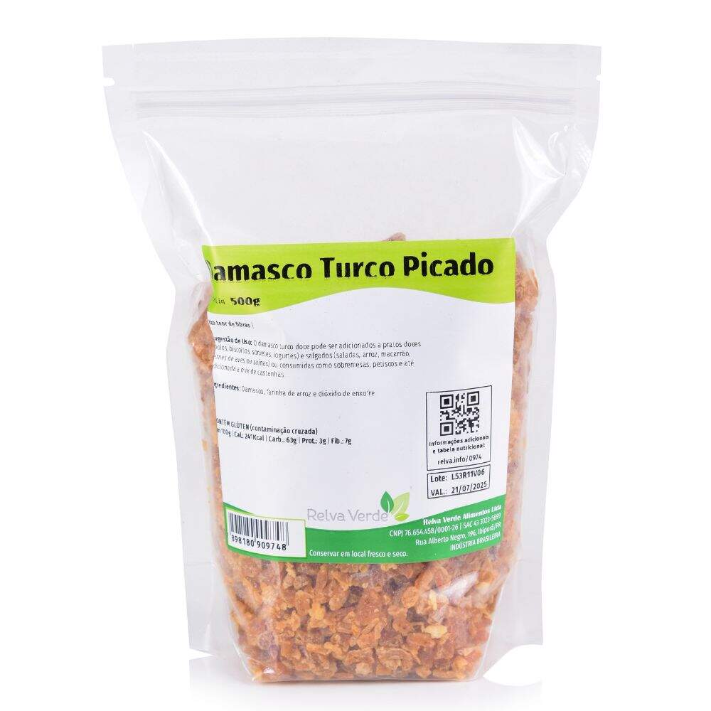 Damasco Turco Picado 500g