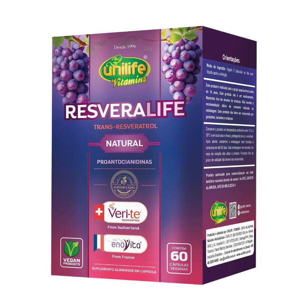 Resveralife Unilife 60 Cápsulas