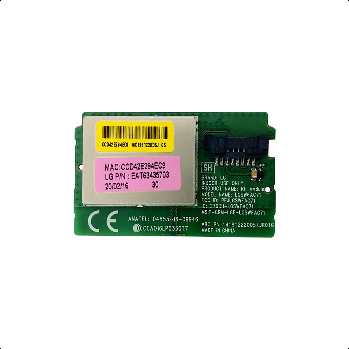 Módulo Wi-fi Lg Eat63435703 Lgswfac71 - Original - Servtel Celular