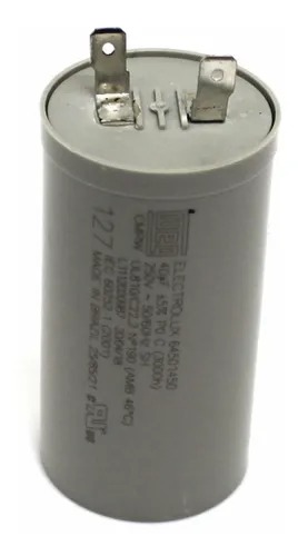 Capacitor 40uf 250vac Lavadora Electrolux 127v LTR12 Novo - Servtel Celular