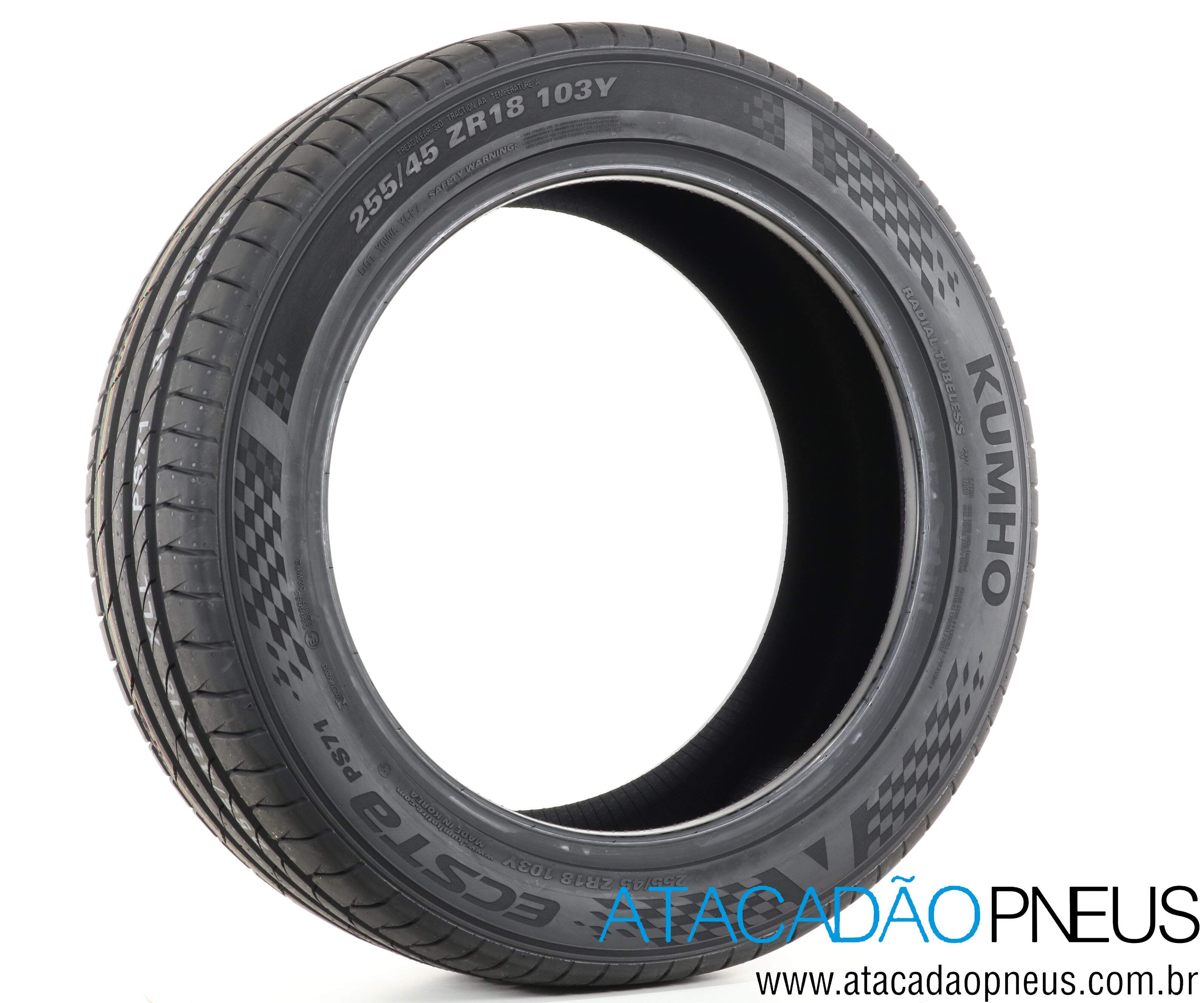 Oferta Imbatível | Pneu Aro 18 Kumho 255/45R18 103Y PS71