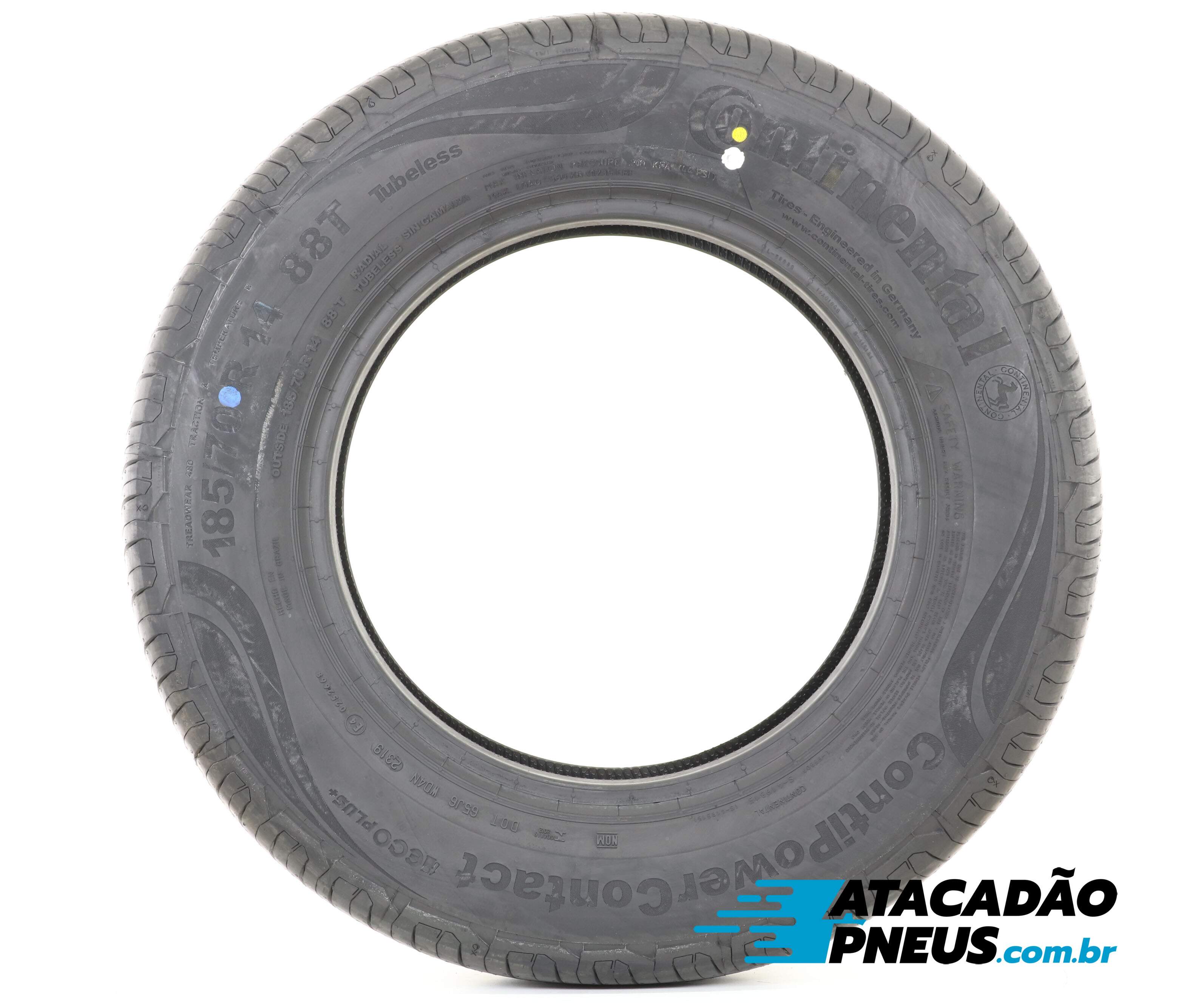 Pneu Aro 14 Continental 185/70R14 88T ContiPowerContact - Atacadão ...