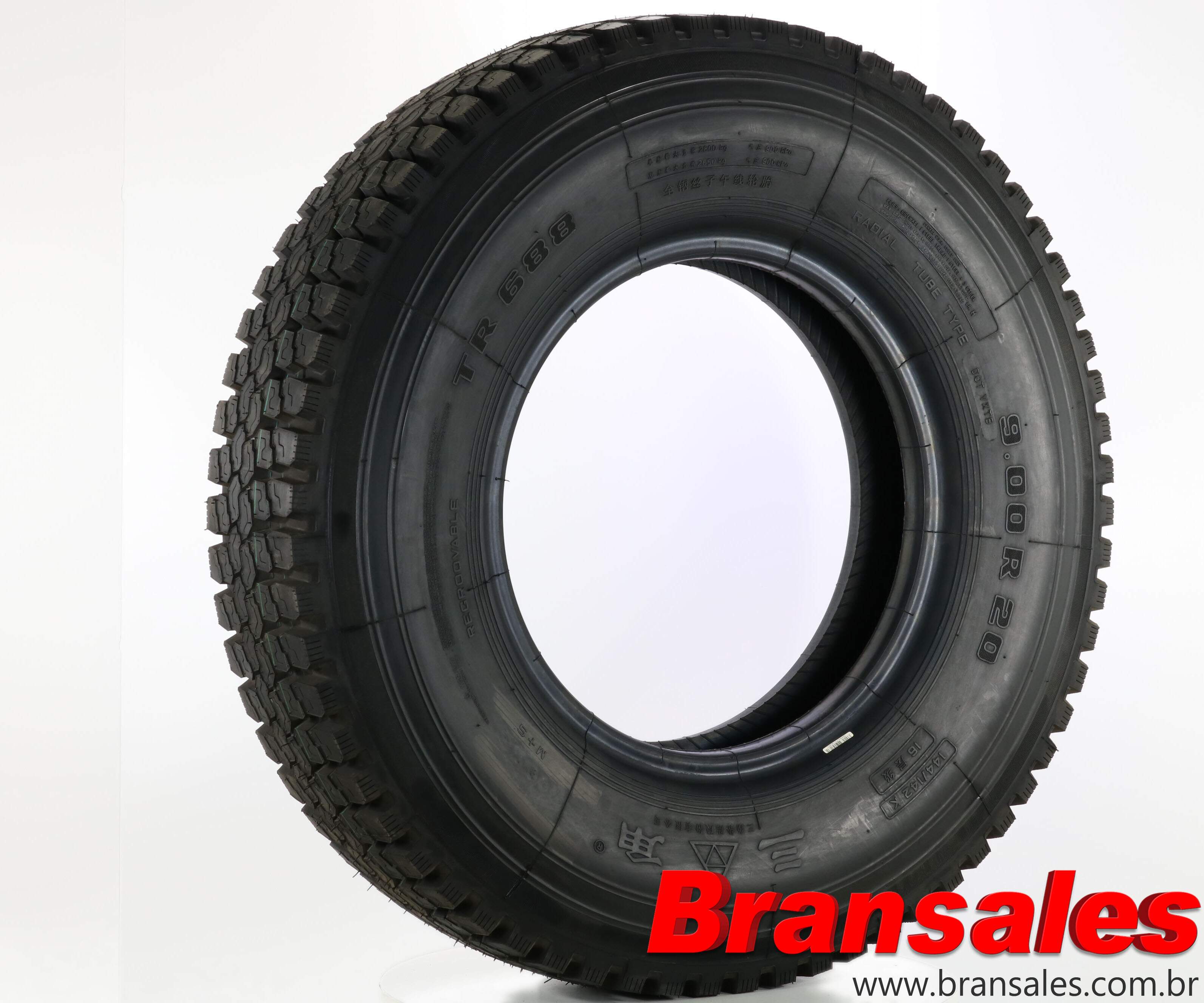 PNEU 9.00 R20 16PR 144/142K TR688 (BORRACHUDO) TRIANGLE - Bransales Pneus