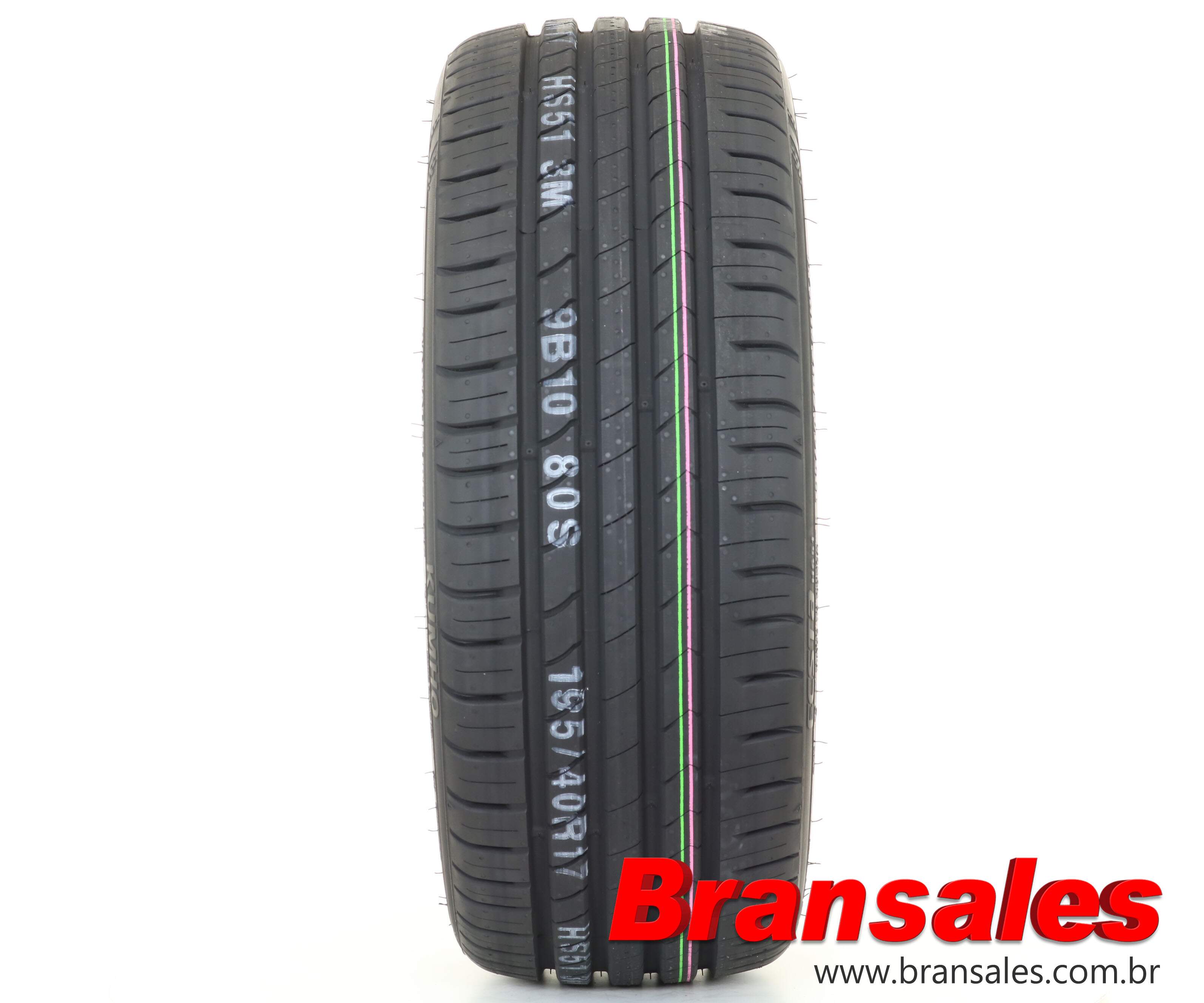 Pneu Aro 17 Kumho 195/40R17 81W HS51 - Bransales Pneus
