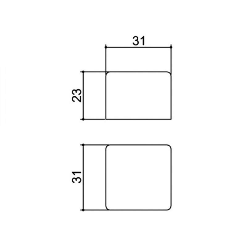 Caixa patola (ABS) preta - PB-030/2