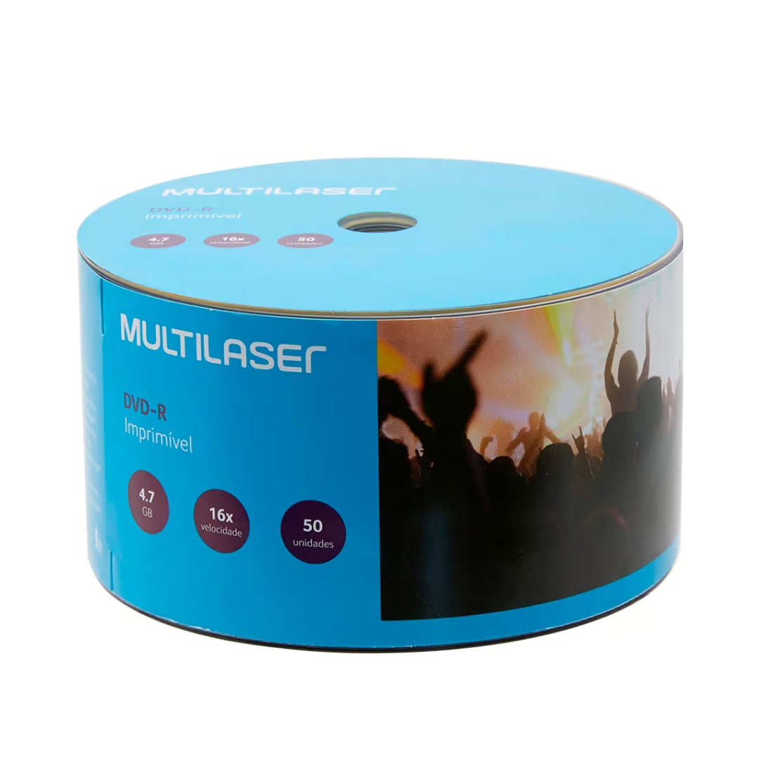 Dvd-R Multilaser Printable Pino C/50 - Norton Distribuidora - Papelaria ...