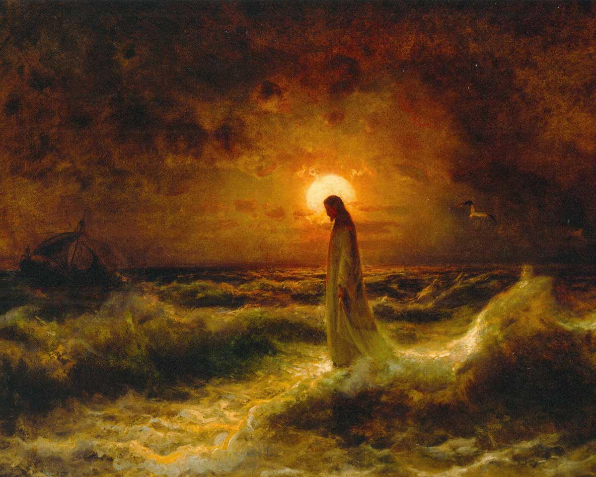 Jesus Andando Jesus Andando Sobre Aguas Libertaçao Imagens