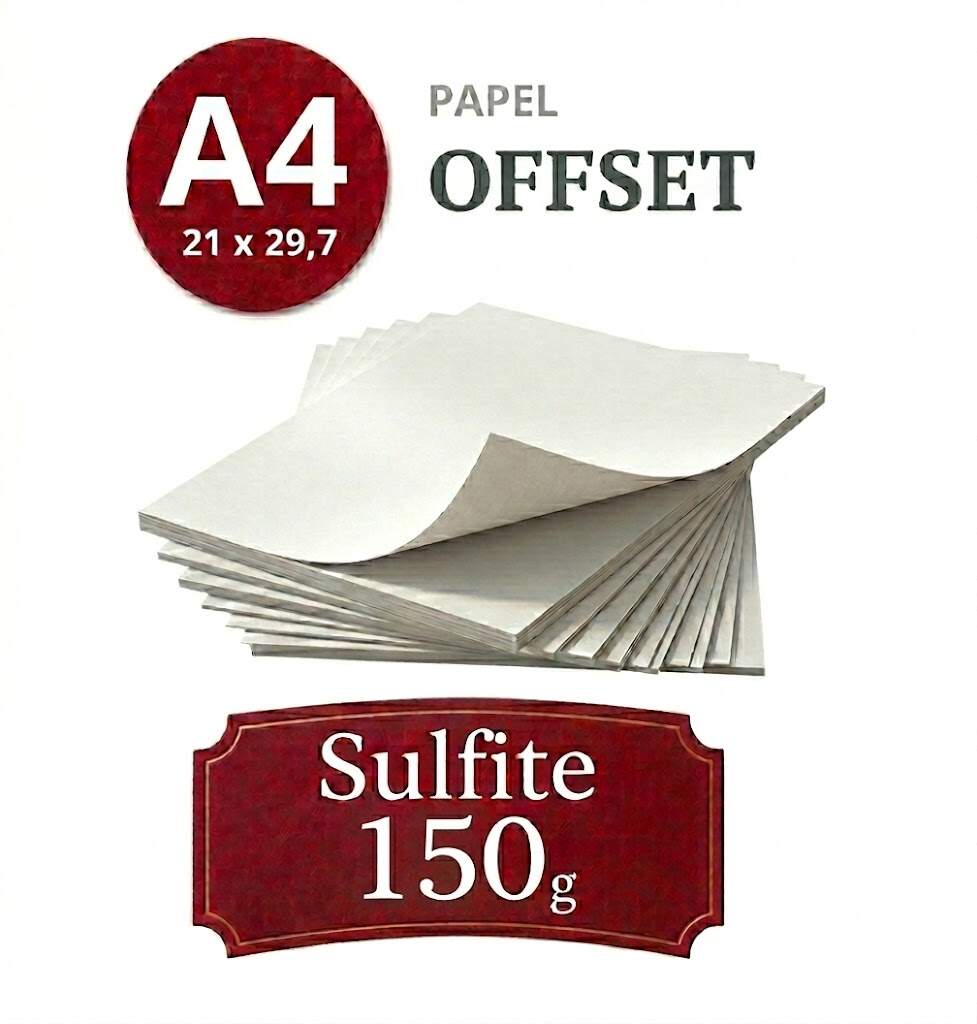 Papel A4 Offset 150 g/m² - Pacote com 250 Folhas | Chambril Qualidade