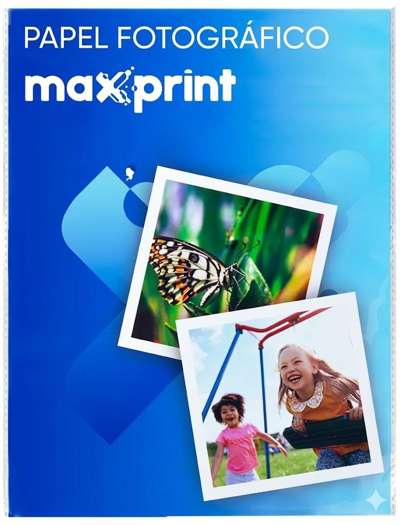 Papel A4 Fotográfico 180 g/m² Glossy - PCT 50 Folhas - Maxprint