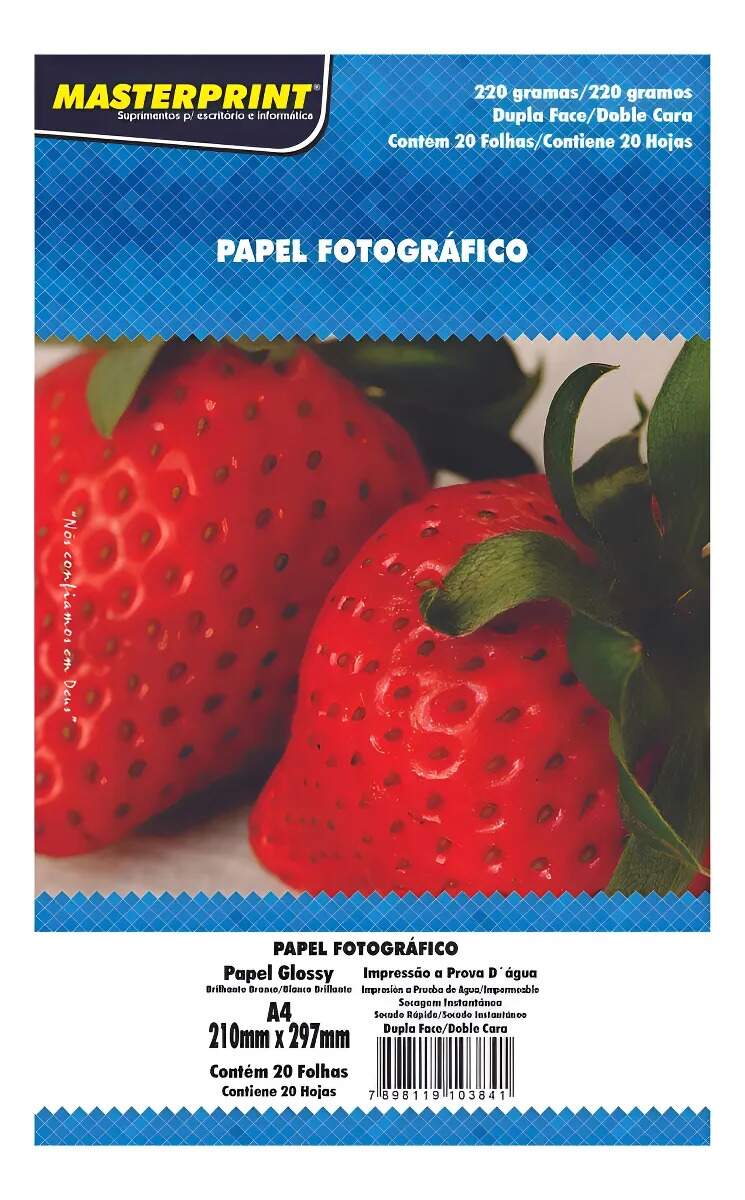 Papel Fotográfico A4 Dupla Face 220g 20 Folhas Masterprint - InterSupri ...