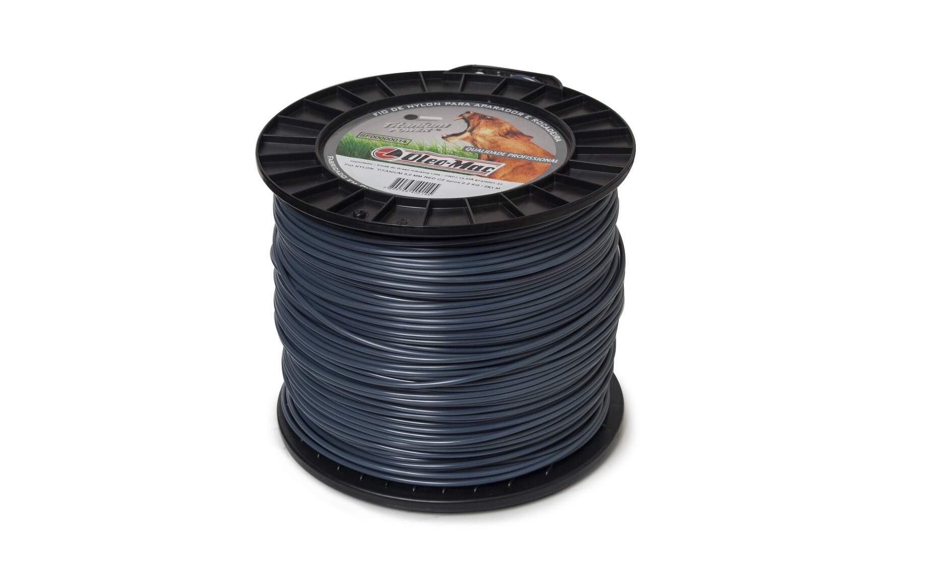 Fio de Nylon Oleomac Quadrado - TITANIUM - Speed France - Rolo 2,7mm