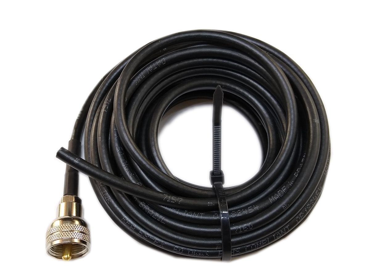 Cabo Coaxial Rg58 Com 5,5 Metro fixo Conector UHF Macho Pl259