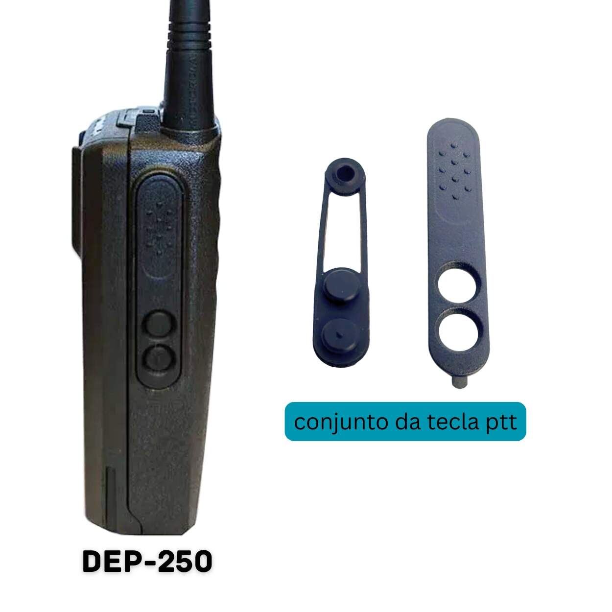 Tecla do PTT Completo para Rádio Motorola DEP250 - RADIOCOMPONENTES.COM