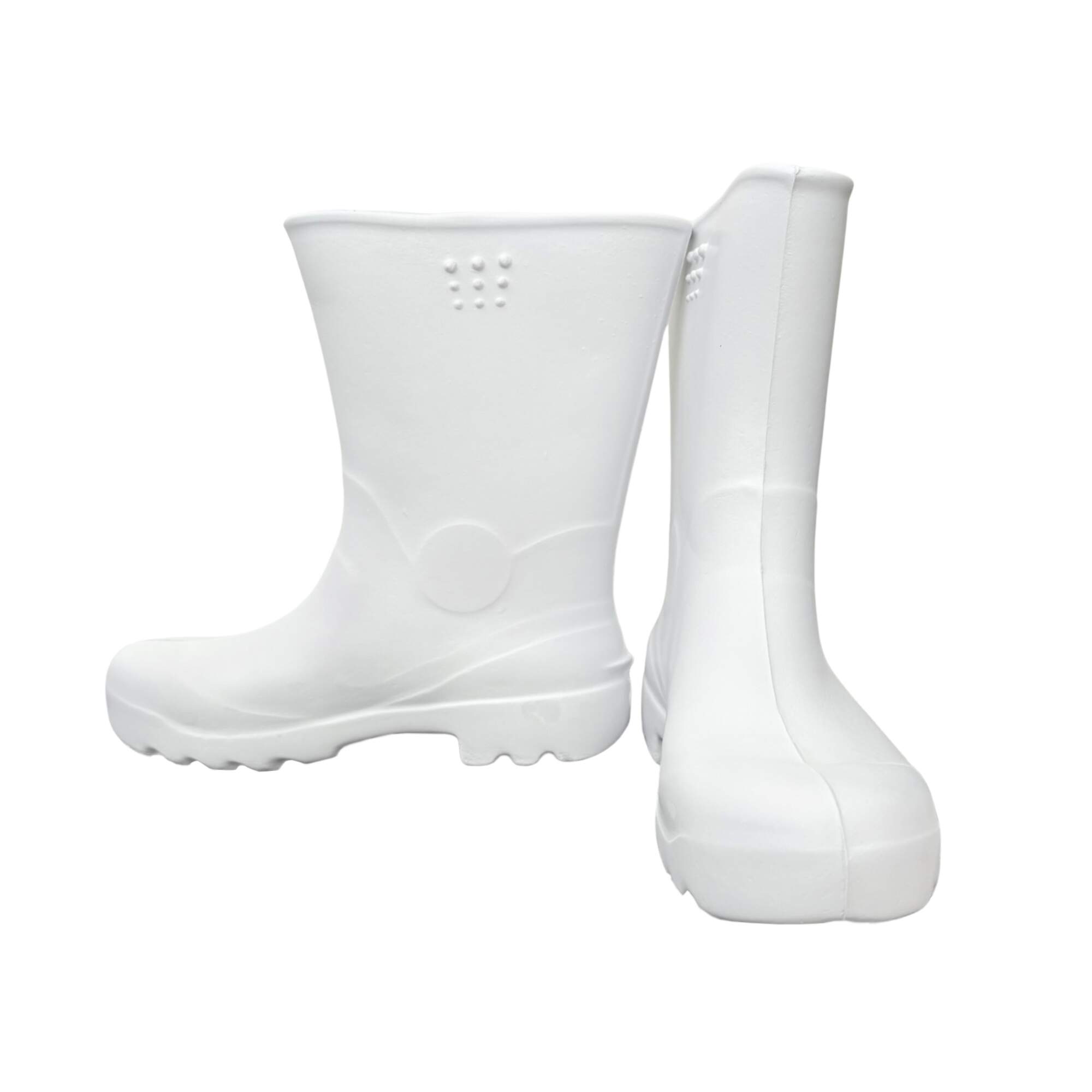 Bota branca cano médio