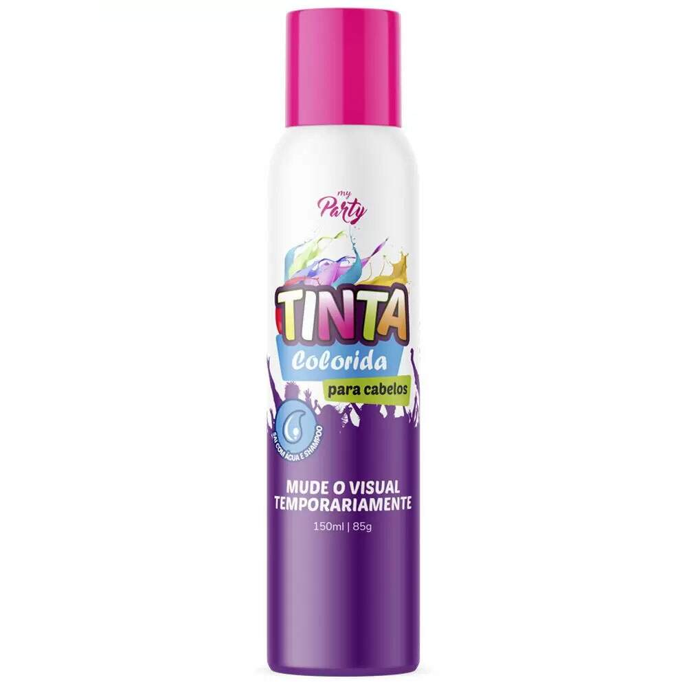 Tinta Colorida Pink Neon para Cabelos Temporária My Party 150ml - DANI ...