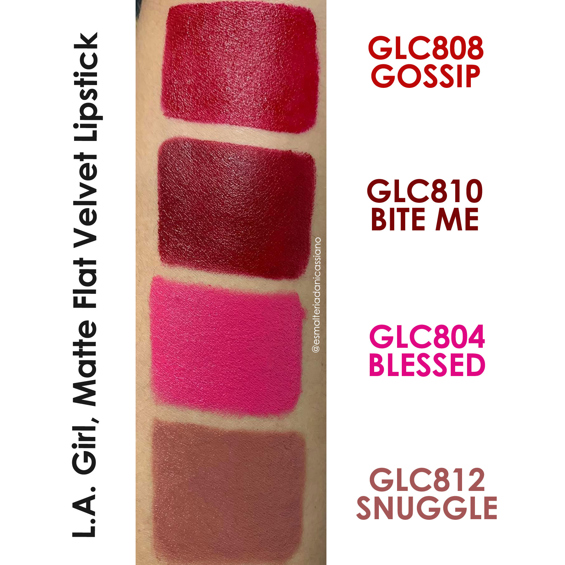 Batom LA Girl Blessed 804 Matte Flat Velvet Lipstick 3g - DANI CASSIANO ...