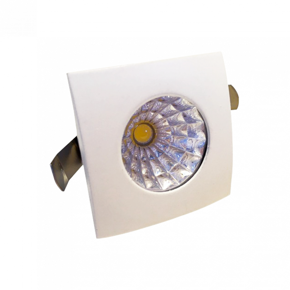 Spot Led Fixo Embutir 1W Baby Branco Quente