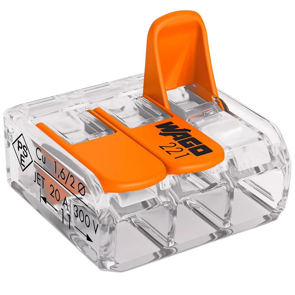 Conector Wago de Emenda 3 Polo 4mm