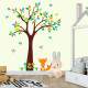Adesivo de Parede Arvore Corujinhas e Raposinha