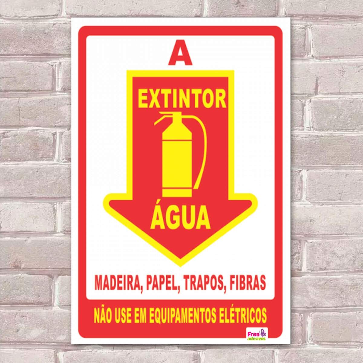 Placa Decorativa Sinalização Extintor A