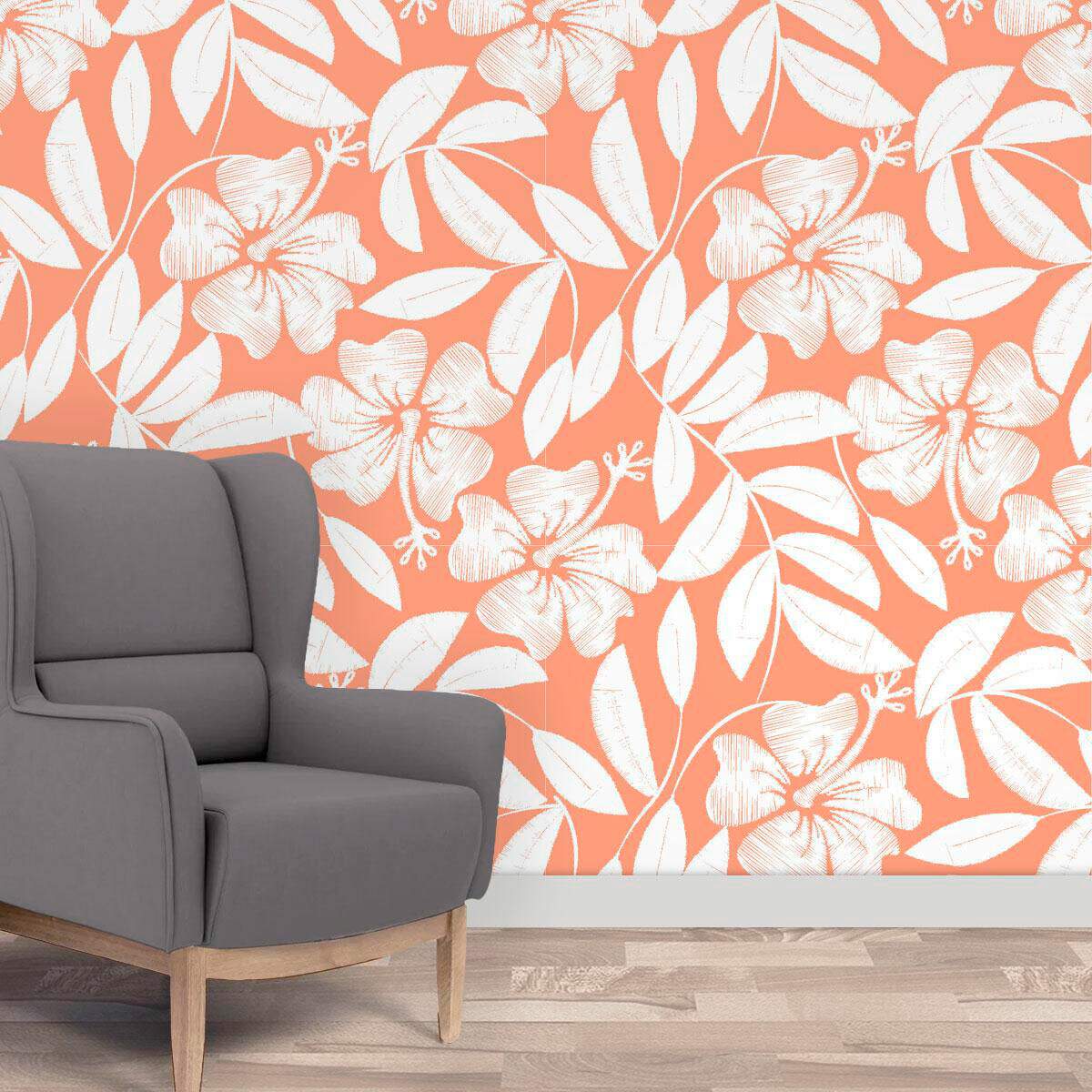 Papel de Parede Floral Mod - 569 - Fran Adesivos de Parede