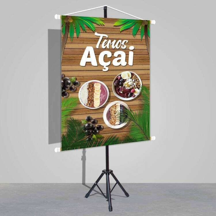 Banner Impresso em Lona para Açai 02 - Fran Adesivos de Parede