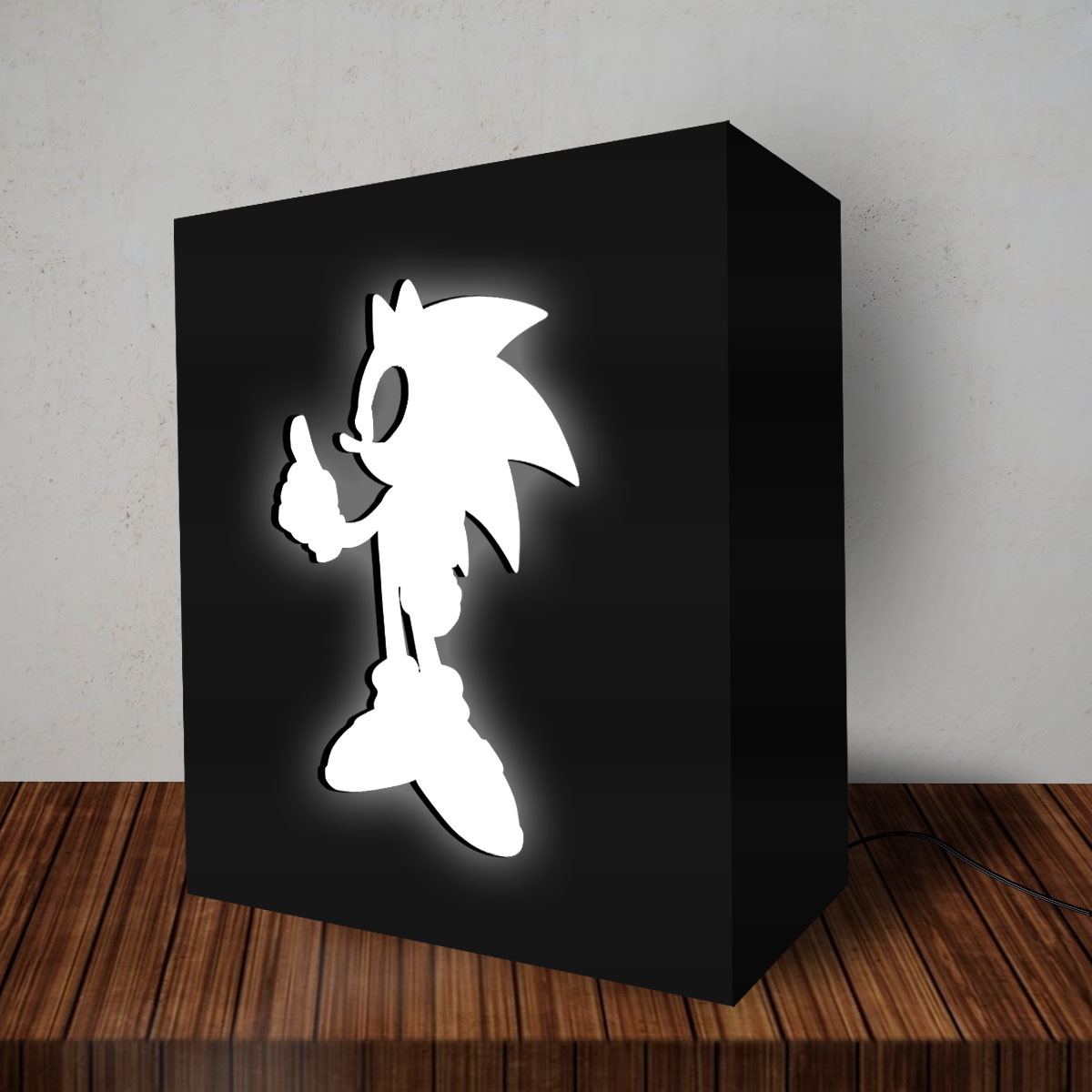 Luminária Lightbox Led Sonic The Headhog - Fran Adesivos de Parede