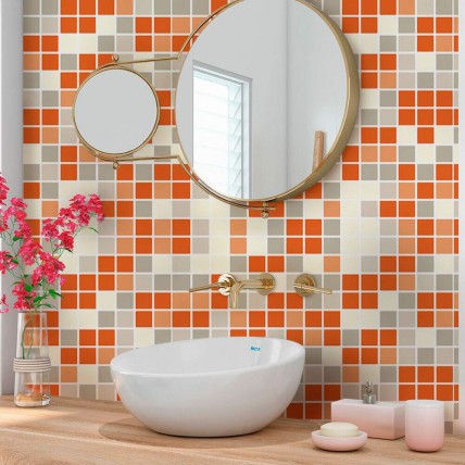 Os mais belos Papel de Parede Pastilhas | Fran Adesivos