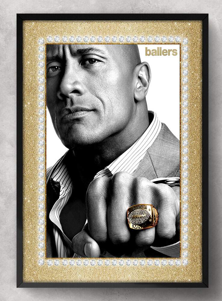 Quadro Decorativo Série TV Ballers The Rock - Fran Adesivos de Parede