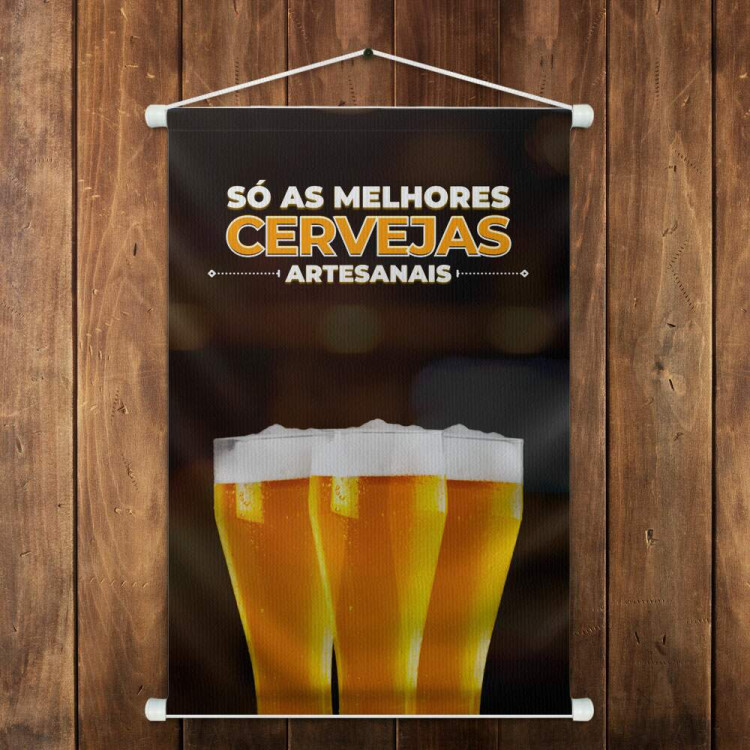 Banner Impresso em Lona Cerveja Artesanal - Fran Adesivos de Parede