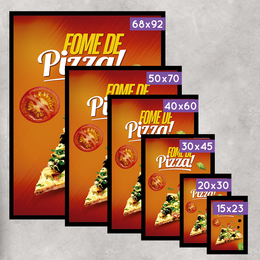 Quadro Decorativo para Pizzaria Fome de Pizza - Decoração Temática de ...
