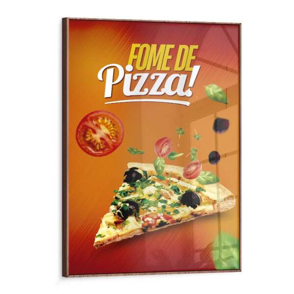 Quadro Decorativo para Pizzaria Fome de Pizza - Decoração Temática de ...
