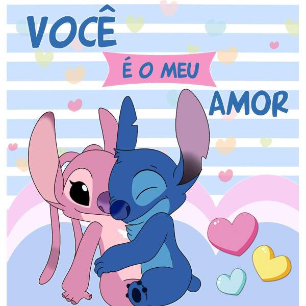 Almofada Dia dos Namorados Lilo e Stitch - Declare seu Amor