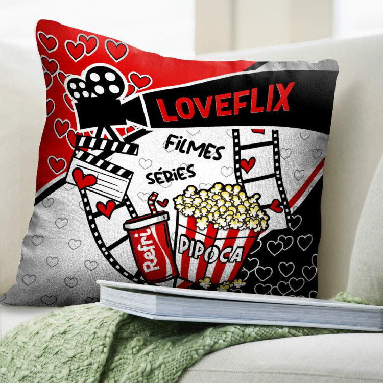 Almofada Dia dos Namorados Love Flix Filmes e Serie - Fran Adesivos de ...