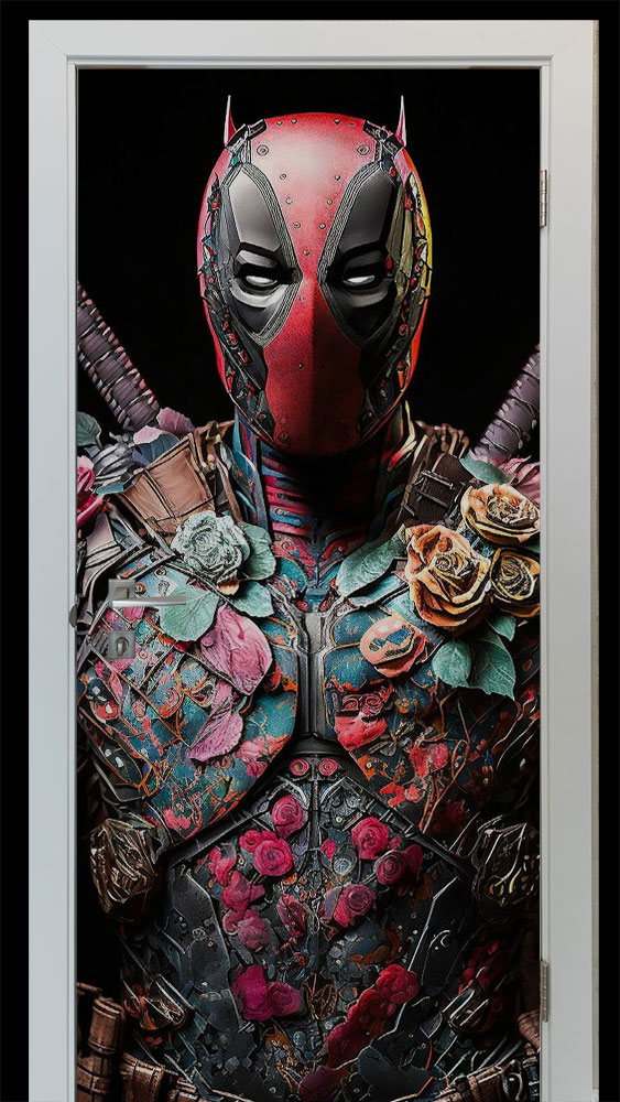 Adesivo Para Porta Inspirado em DeadPool - Fran Adesivos de Parede