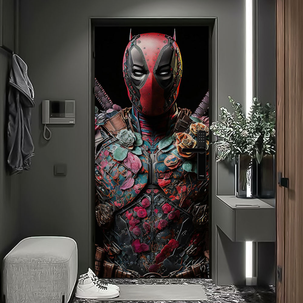 Adesivo Para Porta Inspirado em DeadPool - Fran Adesivos de Parede