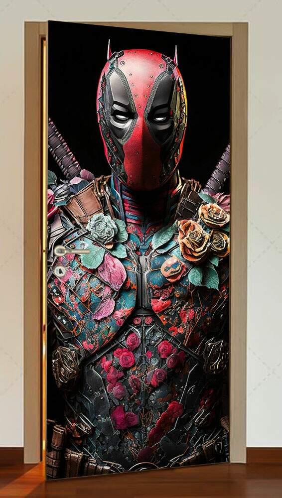 Adesivo Para Porta Inspirado em DeadPool - Fran Adesivos de Parede