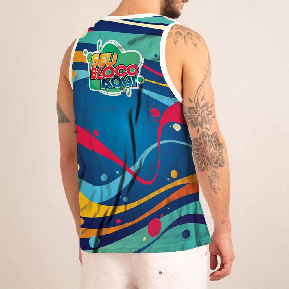 Abada Personalizado Azul com Detalhes Abstratos - Modelo 61 - Fran ...