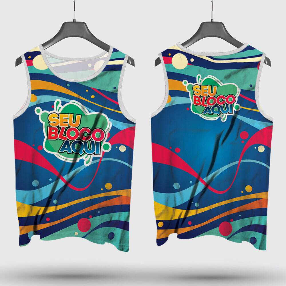 Abada Personalizado Azul com Detalhes Abstratos - Modelo 61 - Fran ...