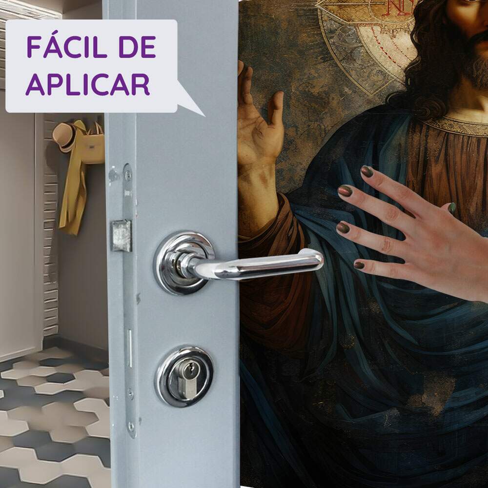 Adesivo Para Porta Jesus Cristo Salvador - Fran Adesivos de Parede Adesivo Para Porta Jesus Cristo Salvador - Fran Adesivos de Parede