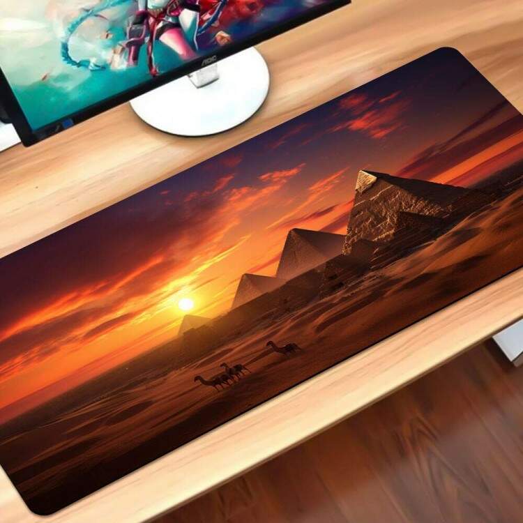 Mouse Pad 70x30cm Pirâmides do Egito - Fran Adesivos de Parede