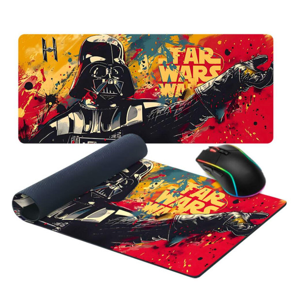 Mouse Pad 70x30cm Darth Vader em Pop Art - Fran Adesivos de Parede