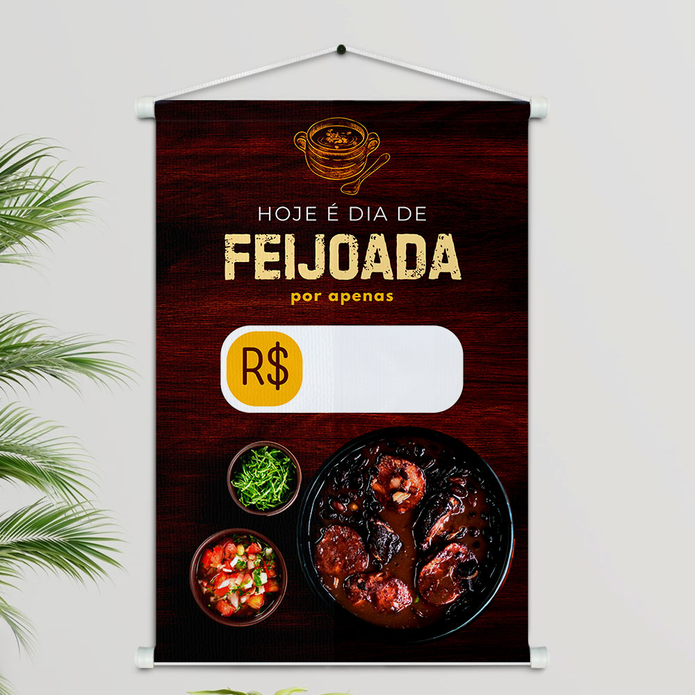Banner Impresso em Lona Feijoada - Fran Adesivos de Parede